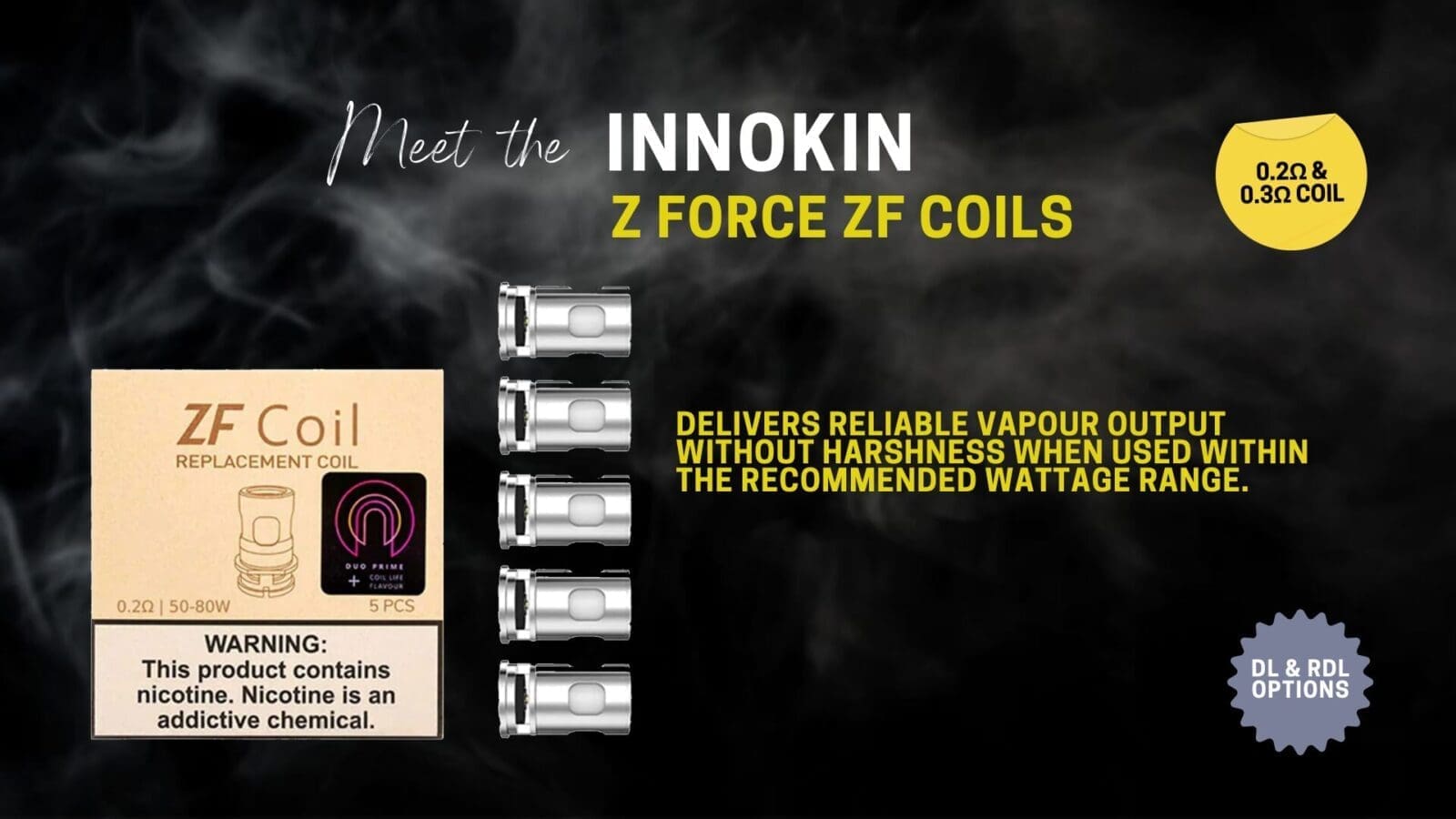 Innokin Z Force ZF Coils: DL & RDL Replacement Guide - NH