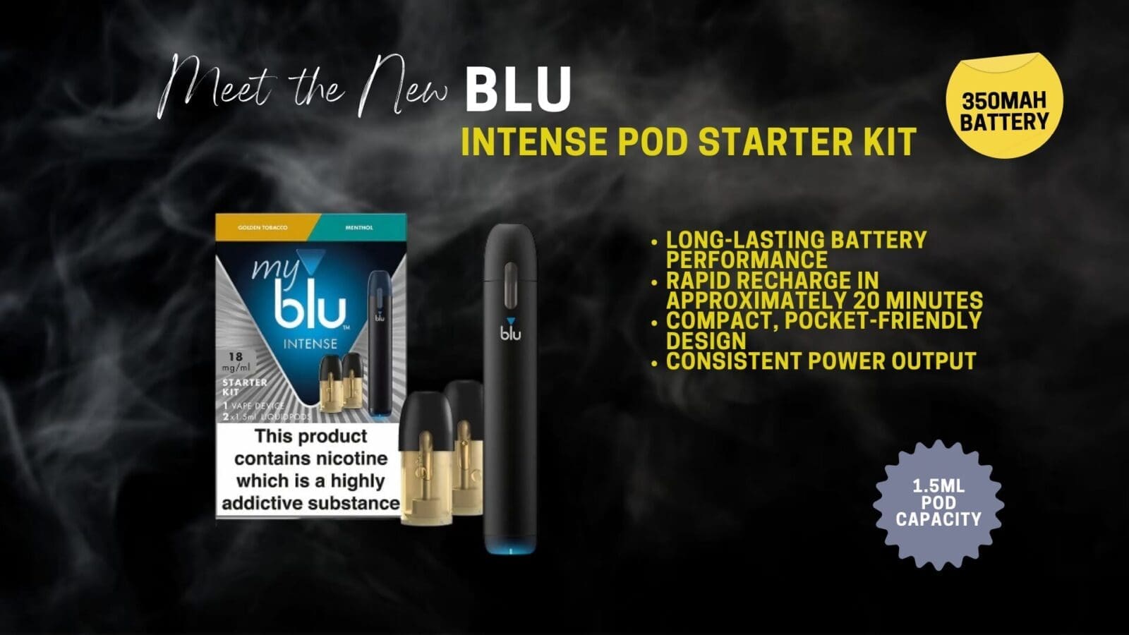 blu Intense 18mg Pod Starter Kit – myblu Guide - NH